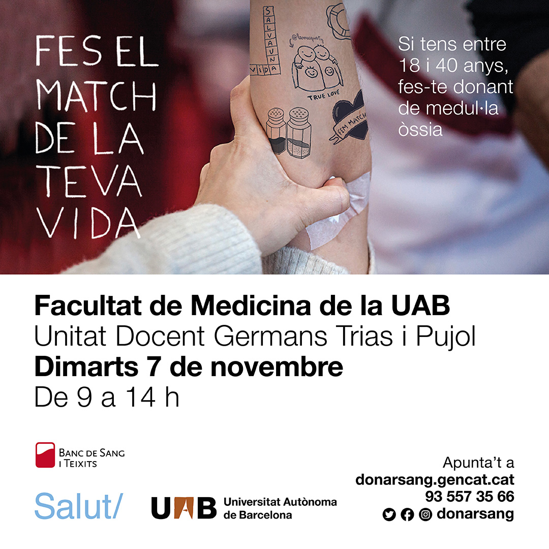 CAMPANYA DE DONACIÓ DE MEDUL·LA ÒSSIA - Unitat Docent Germans Trias i ...